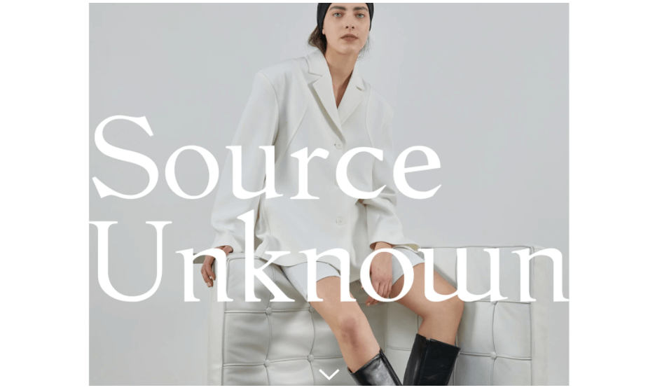 Découverte de la marque: SOURCE UNKNOW